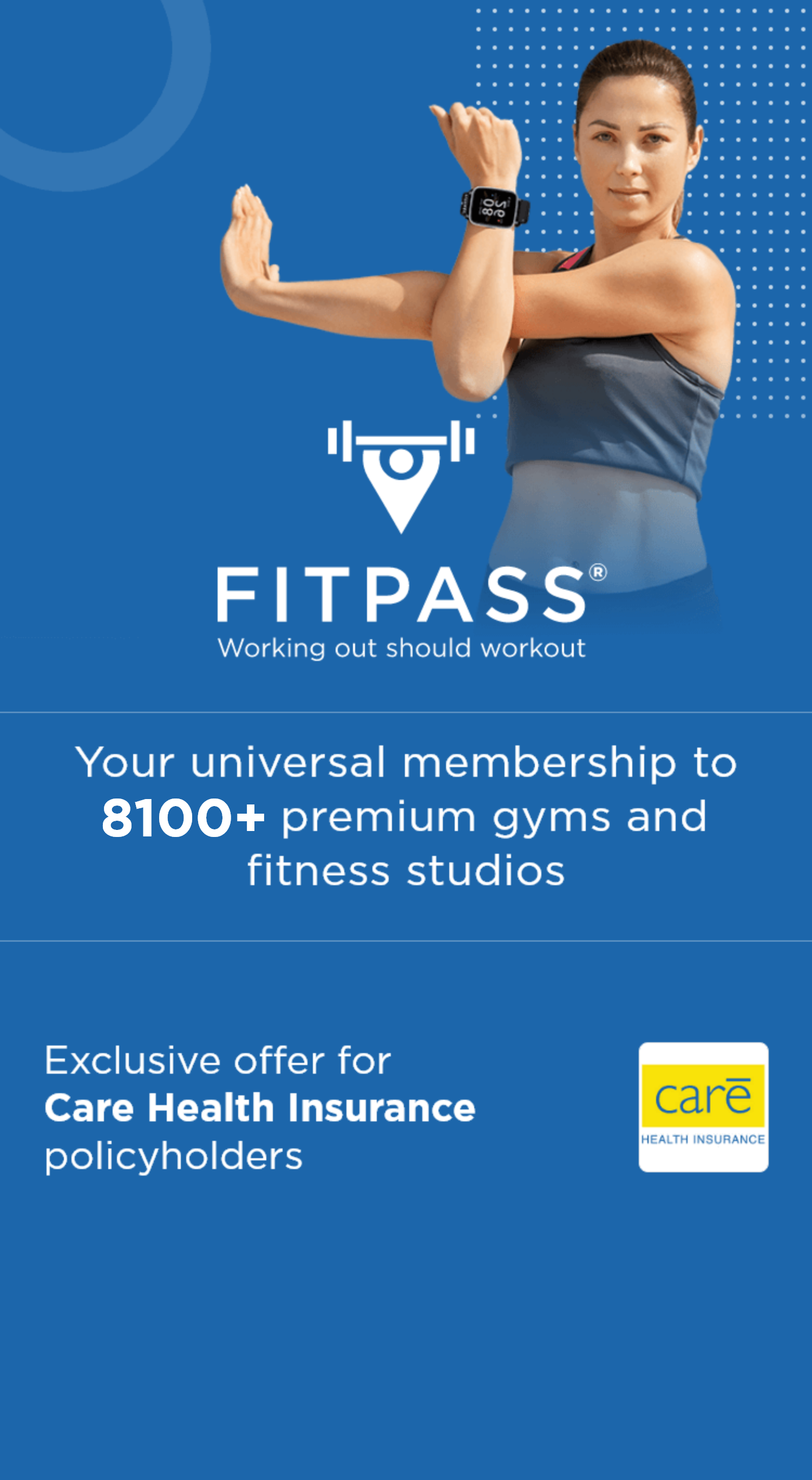 FITPASS | Care Health Insurance policyholders